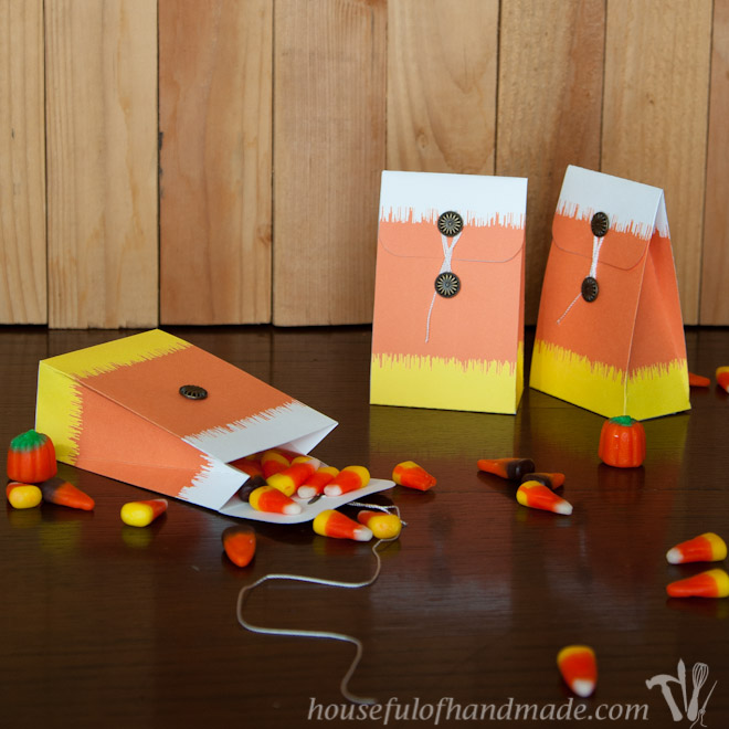 Printable Ikat Candy Corn Treat Bag • Crafting my Home