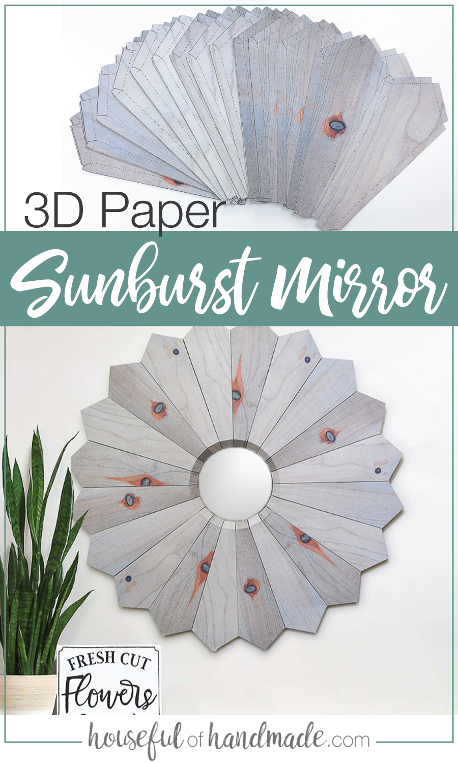 Gorgeous DIY Sunburst Mirror made from Paper • Crafting my Home