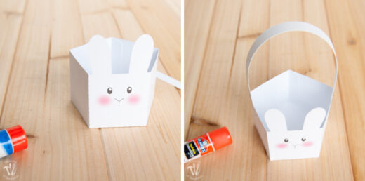 Simple Printable Bunny Easter Basket • Crafting my Home