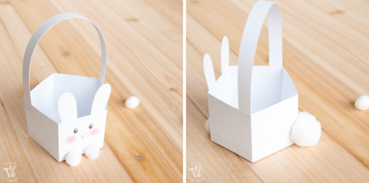 Simple Printable Bunny Easter Basket • Crafting my Home