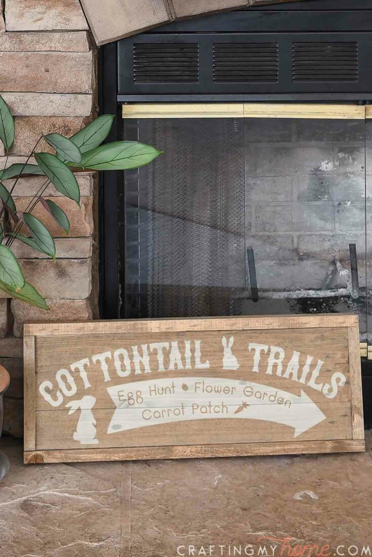 Bunny Trail Easter Sign SVG • Crafting my Home