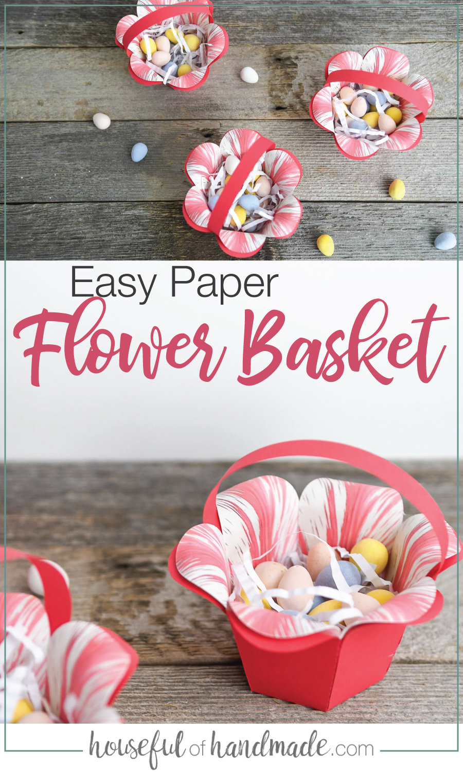 DIY Flower Easter Basket {7 Days of Paper Spring Decor} • Crafting my Home