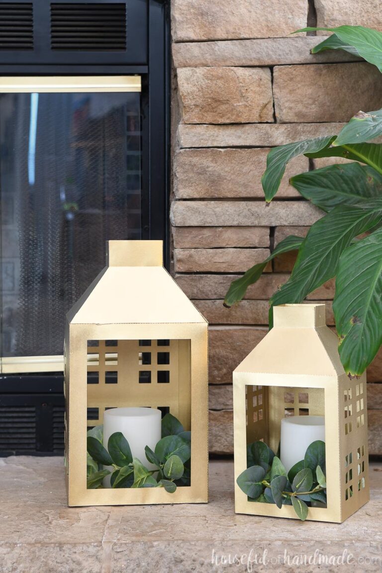 Large DIY Paper Lanterns {7 Days of Paper Christmas} • Crafting my Home