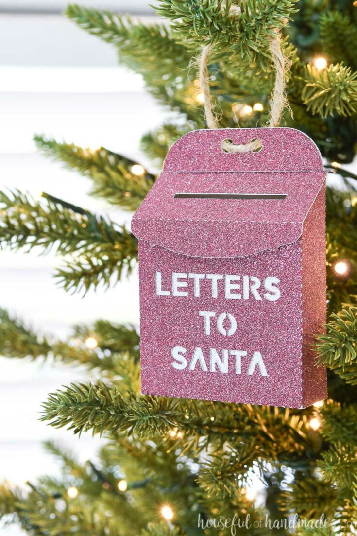 Letters to Santa Mailbox Ornament {7 Days of Paper Christmas Decor ...