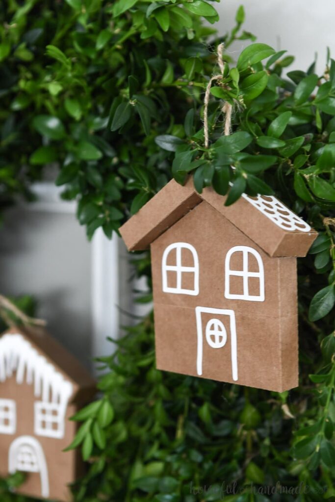 Gingerbread House Ornaments {7 Days of Paper Christmas Decor ...