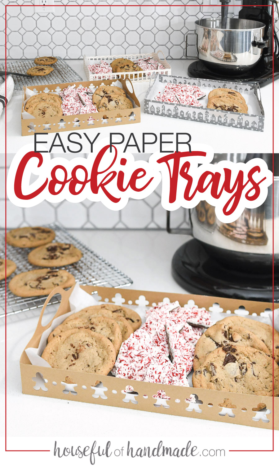 7 Days of Paper Christmas Decor: Easy Christmas Cookie Trays