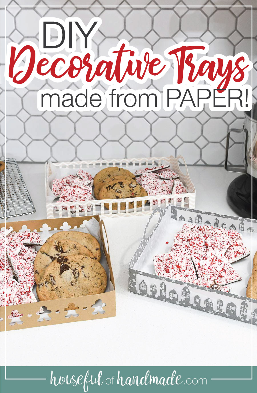 7 Days of Paper Christmas Decor: Easy Christmas Cookie Trays