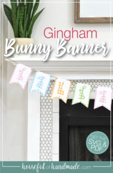 Paper Spring Decor: Gingham Bunny Banner • Crafting my Home