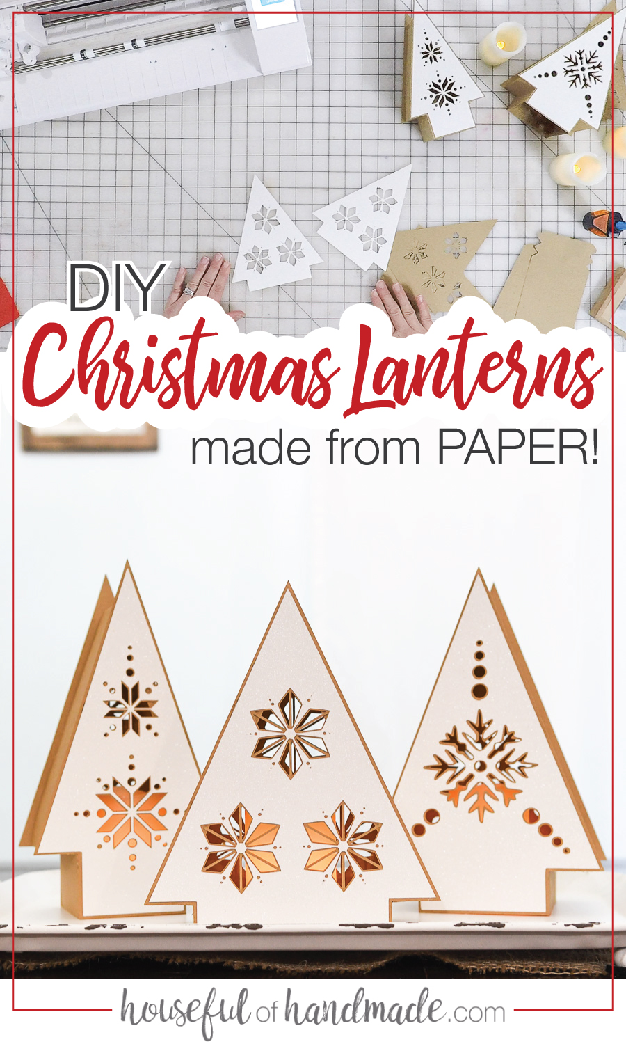 7 Days of Paper Christmas Decor: Nordic Christmas Tree Lanterns