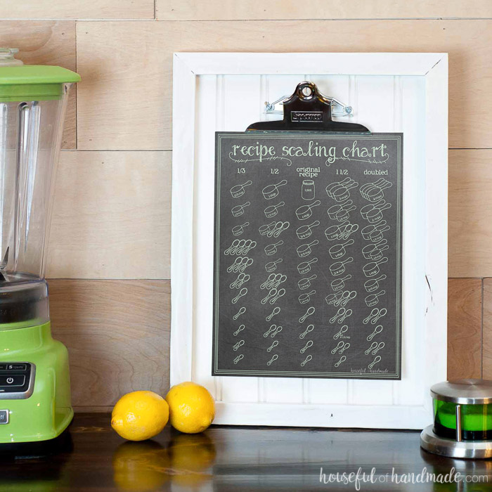 Printable Recipe Scaling Chart • Crafting my Home