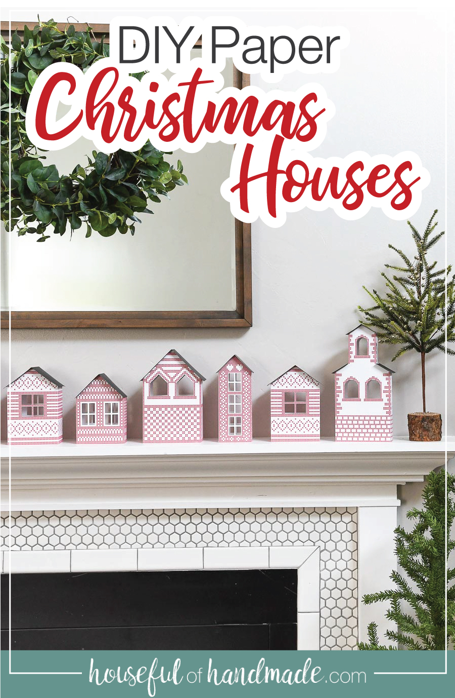 7 Days of Paper Christmas Decor: Scandinavian Paper Christmas Village