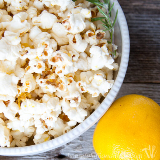Lemon Rosemary Popcorn • Crafting my Home