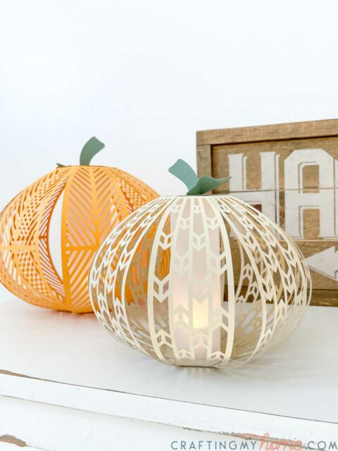 Beautiful Paper Pumpkin Lanterns Craft • Crafting my Home