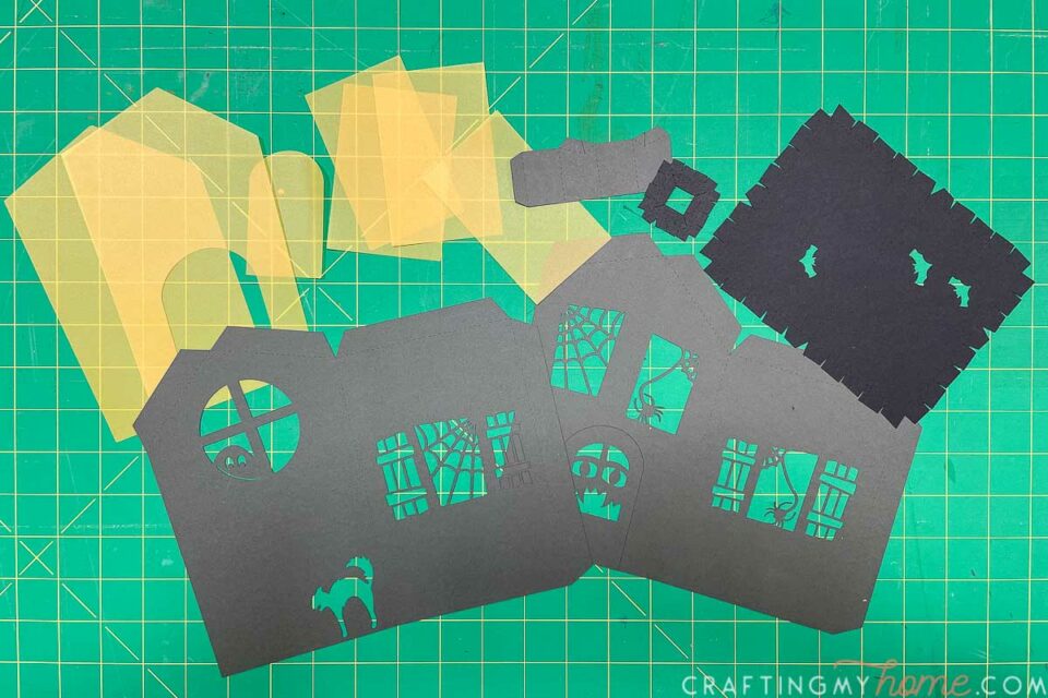 Haunted House Halloween Lantern from Paper • Crafting my Home