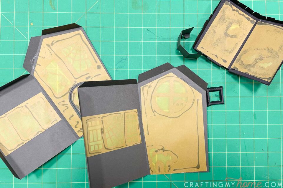 Haunted House Halloween Lantern from Paper • Crafting my Home