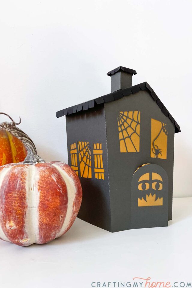 Haunted House Halloween Lantern from Paper • Crafting my Home
