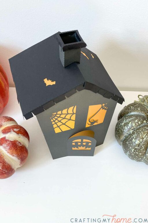 Haunted House Halloween Lantern from Paper • Crafting my Home