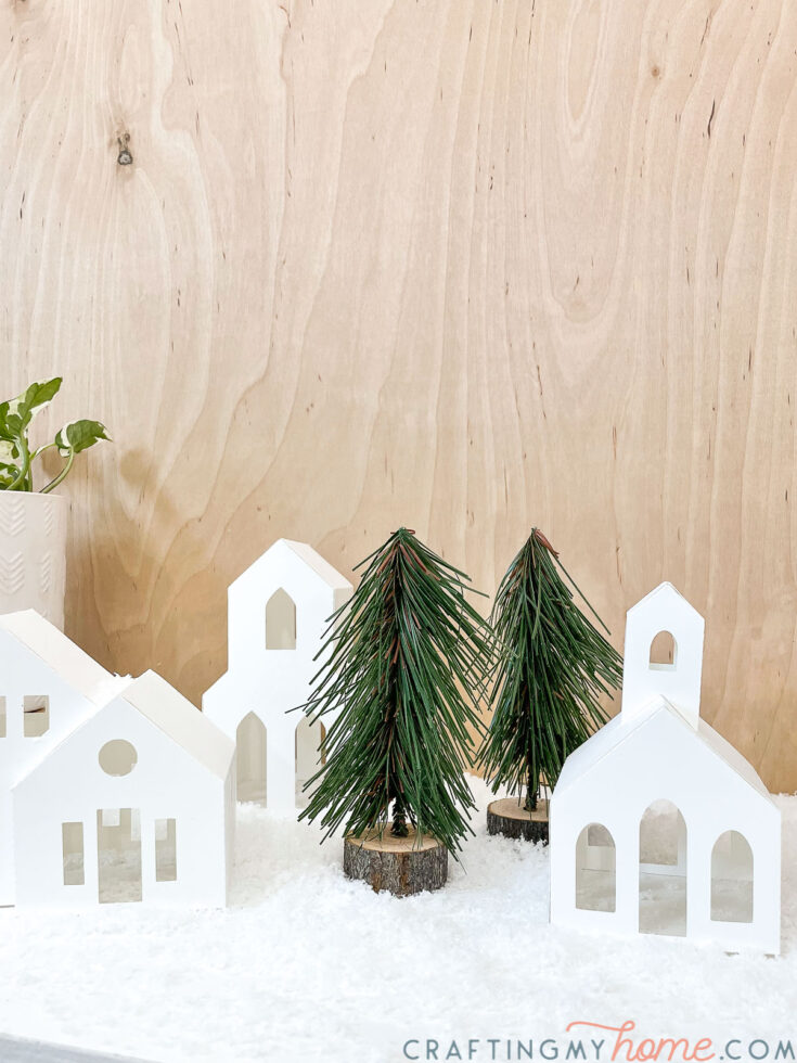 Beautiful Paper Christmas Village DIY • Crafting my Home