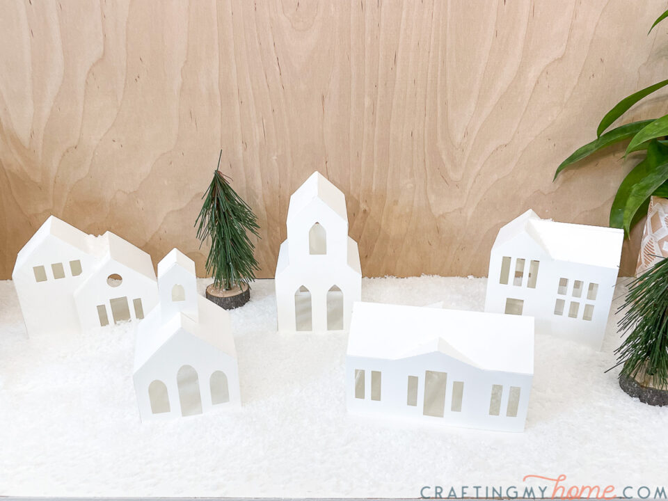 Beautiful Paper Christmas Village DIY • Crafting my Home