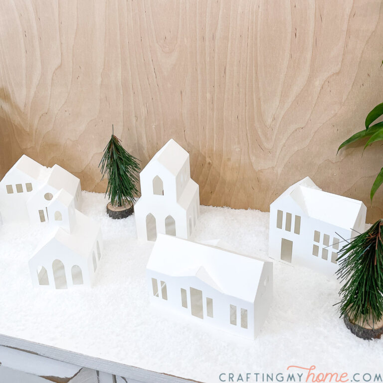 Beautiful Paper Christmas Village DIY • Crafting my Home