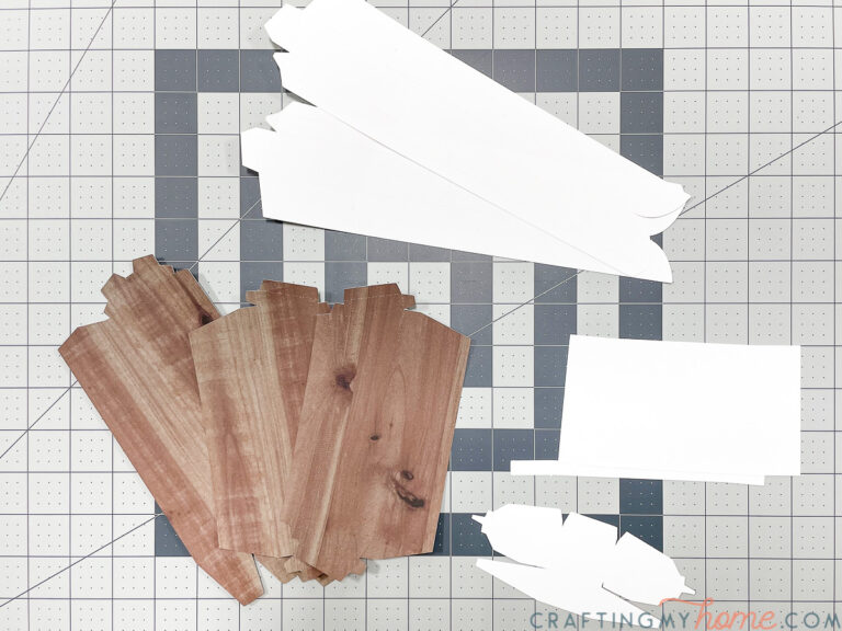 Decorative Wooden Sled Paper Craft • Crafting my Home