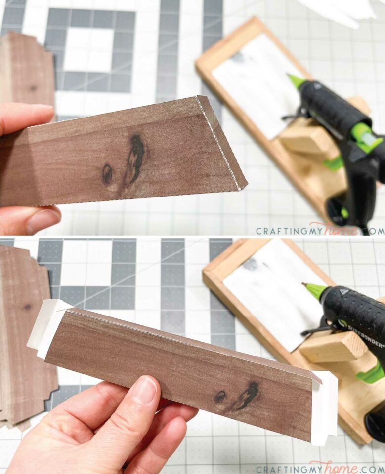 Decorative Wooden Sled Paper Craft • Crafting my Home