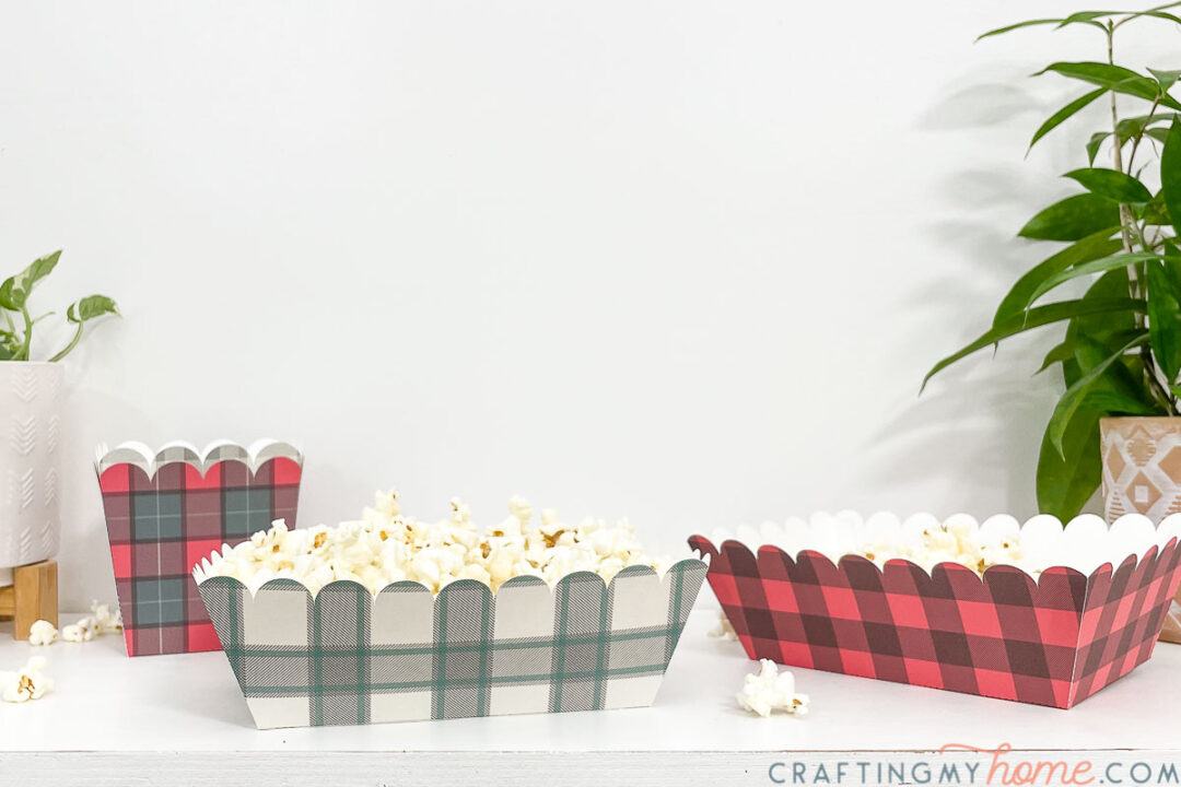 Plaid Paper Food Trays • Crafting my Home
