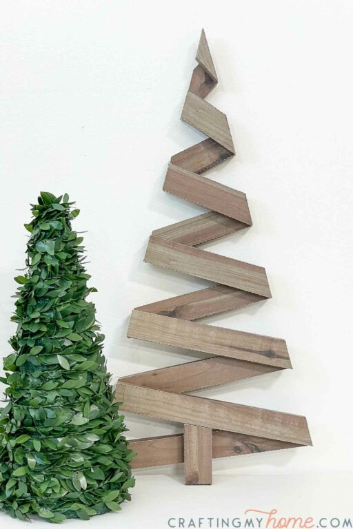 Rustic Paper Christmas Tree Craft • Crafting my Home